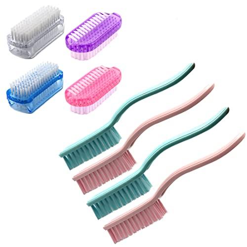 Curved Handle Grip Foot Brush Two Sided Fingernail Xjinmin