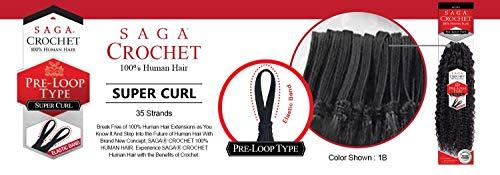 Saga Human Hair Crochet Braids Pre Loop Type Super SAGA
